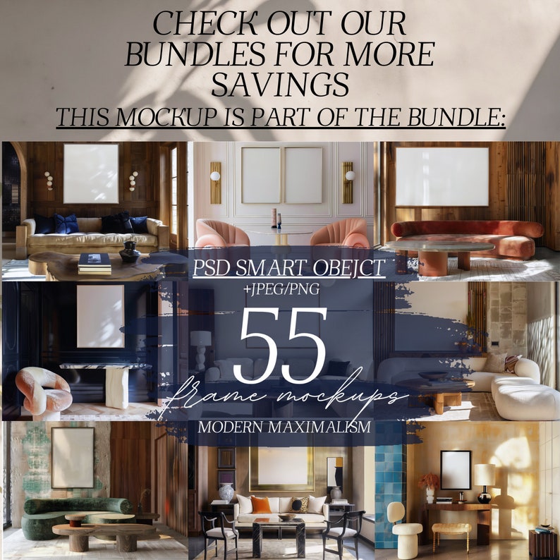 Modern Maximalist Mockups Artistic Interior Mockup Maximalism Eclectic ...