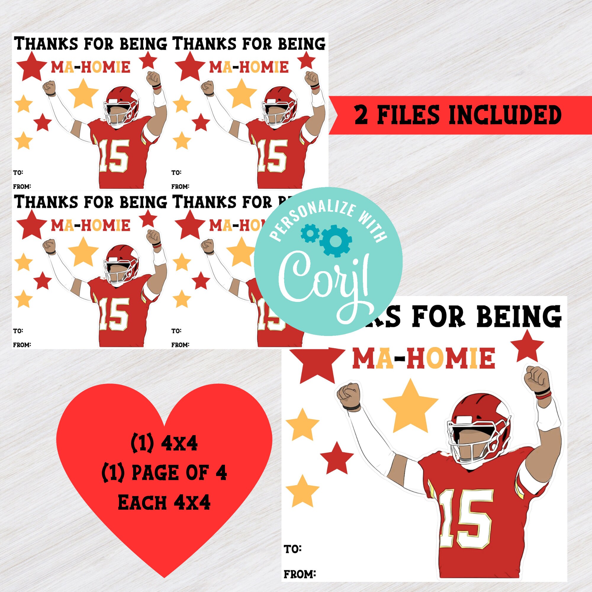 Mahomes Valentine Printable | Patrick Mahomes | Mahomie | Kansas City ...