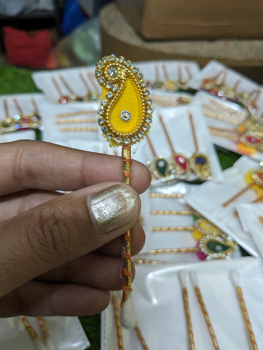 Traditional Kumkum Stick: Tilak Bindi Applicator for Pooja (10 Pc) - Etsy