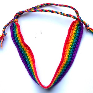 Rainbow Cotton Friendship Bracelet, One Size, Adjustable summer ...