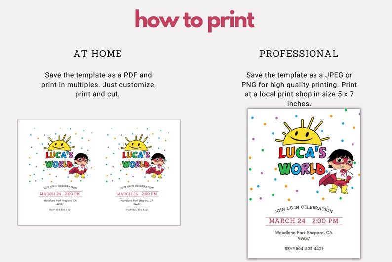 Ryan’s World Birthday Invitation - Ryan’s Toy Review Digital Invite ...
