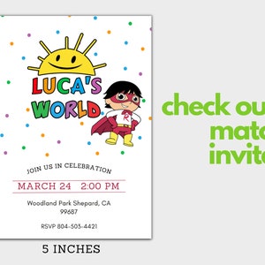 Ryan’s World Birthday Invitation - Ryan’s Toy Review Digital Invite ...