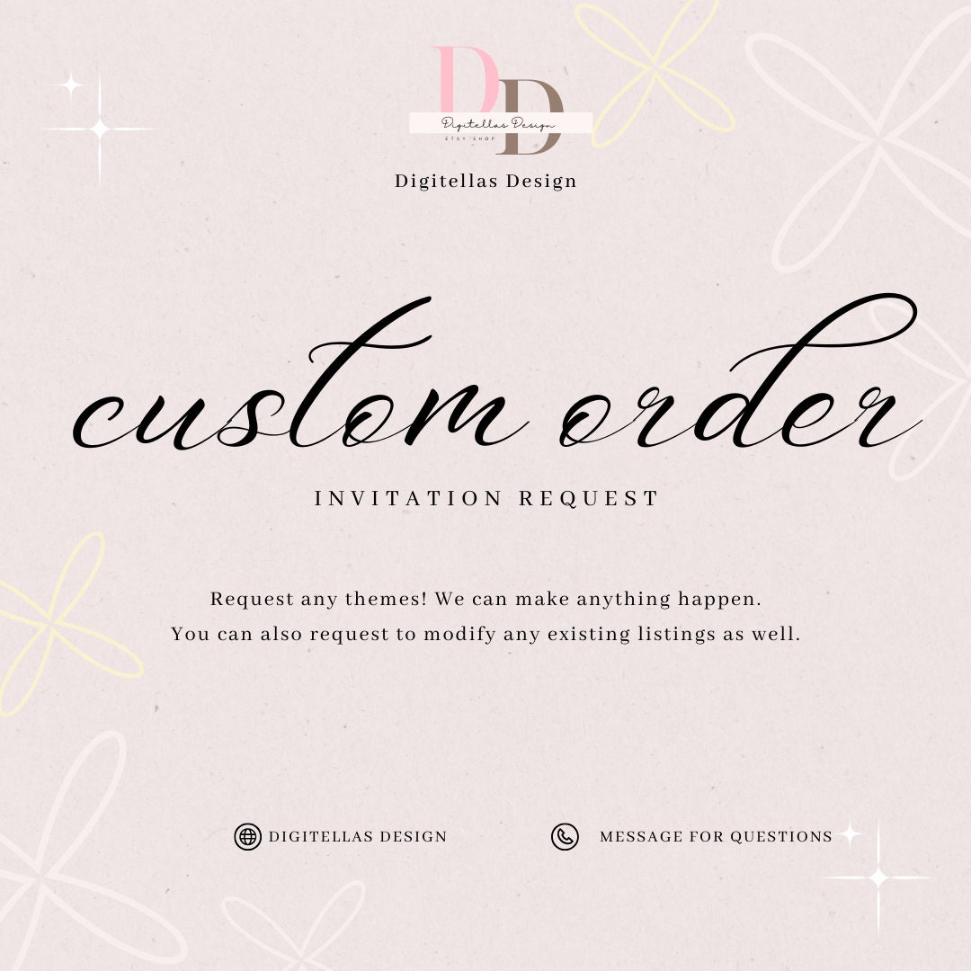 Custom Invitation for Birthday Invite, Create Your Own Invite Custom ...