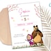 Masha and the Bear Invitation - Girls Invitation - Birthday Invitation ...
