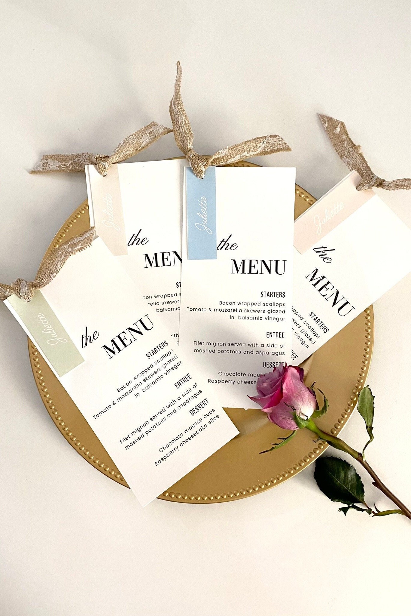 Minimalist Wedding Menu Template With Name Table Menu - Etsy