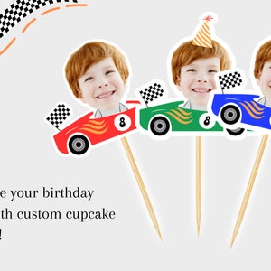 Race Car Cupcake Topper - Two Fast Birthday Decoration - Fast One ...