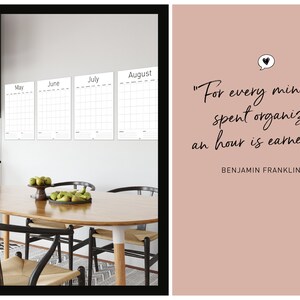 Printable Undated Monthly Calendar Minimalist Black/white Digital PDF ...