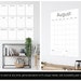 Printable Undated Monthly Calendar Minimalist Black/white Digital PDF ...