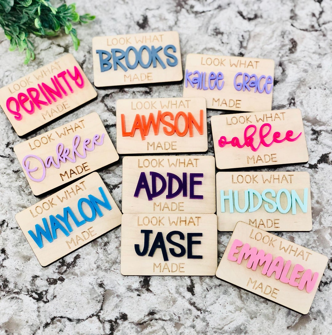 Personalized Look What I Made Magnet | Custom Artwork Magnet | 3D Art ...