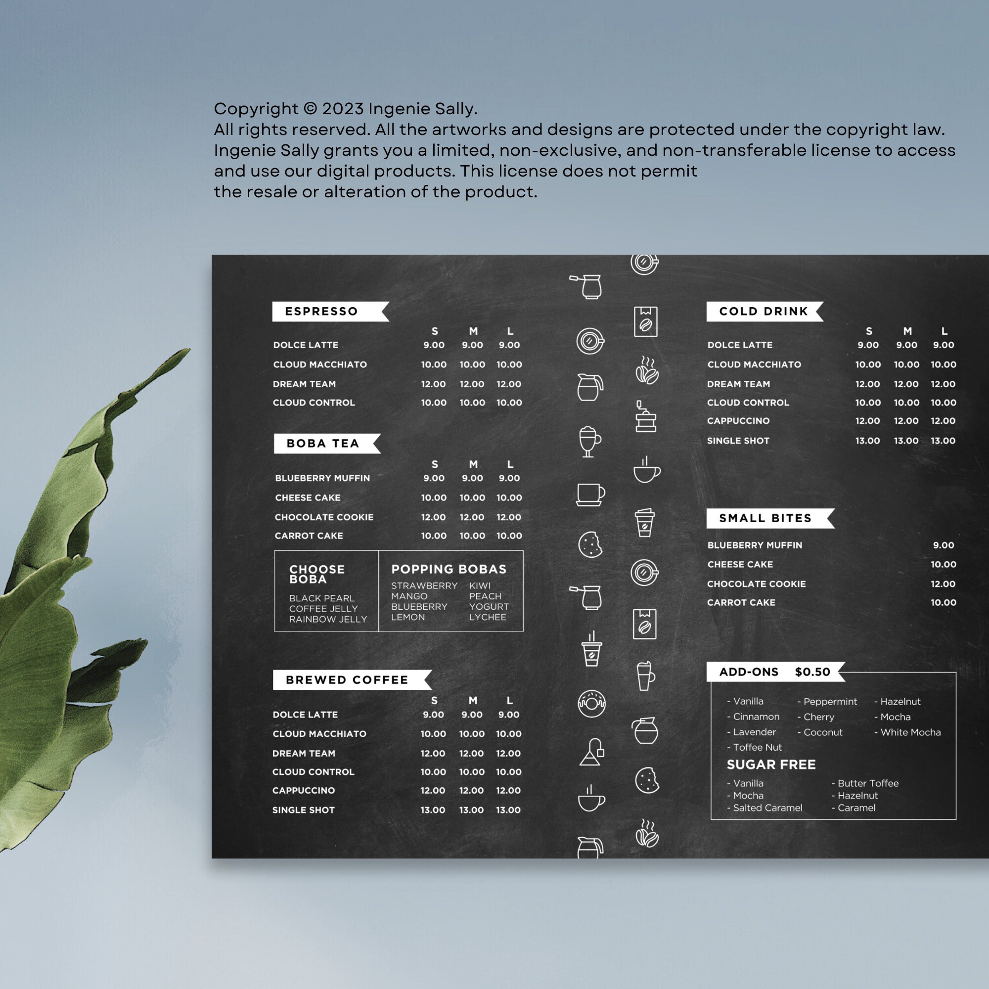 DIY Menu Board Canva Editable Template for Fast Food Pizza Burger ...