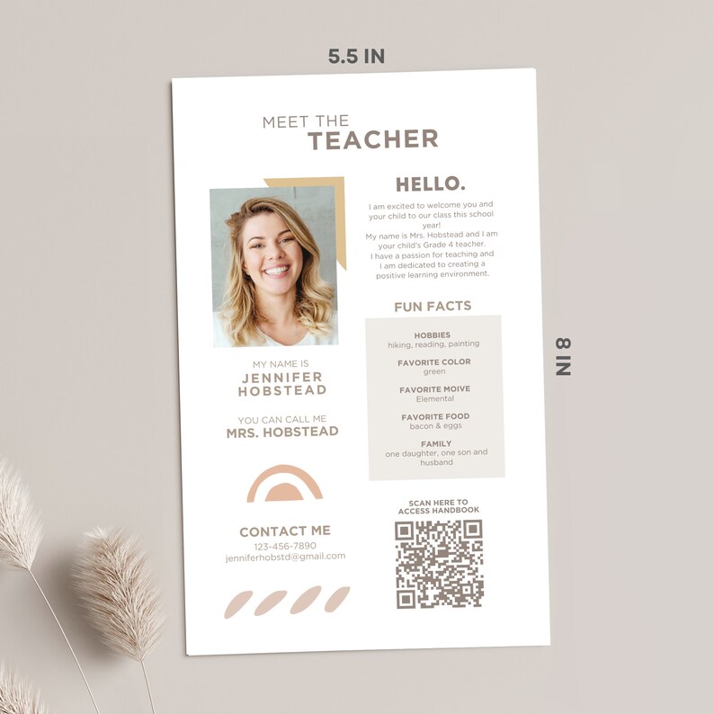 QR Code Meet the Teacher Digital Parent Handbook Parents - Etsy
