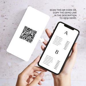Digital Seating Chart Plan Menu Agenda Order of Events Wedding Guest ...