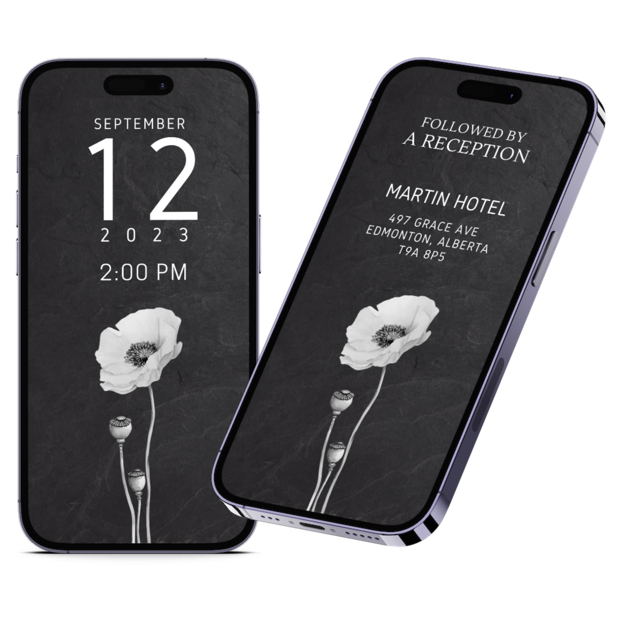 Animated Funeral Announcement Digital Card Template Video Invitation ...