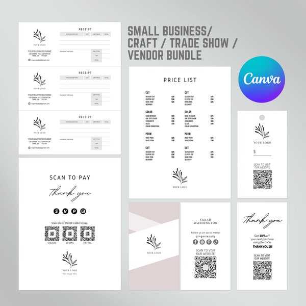 Vendor Show Price List Template - Etsy