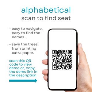 Digital Seating Chart Plan Menu Agenda Itinerary Order of Events ...