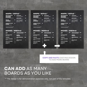 DIY Menu Board Canva Editable Template for Fast Food Pizza Burger ...