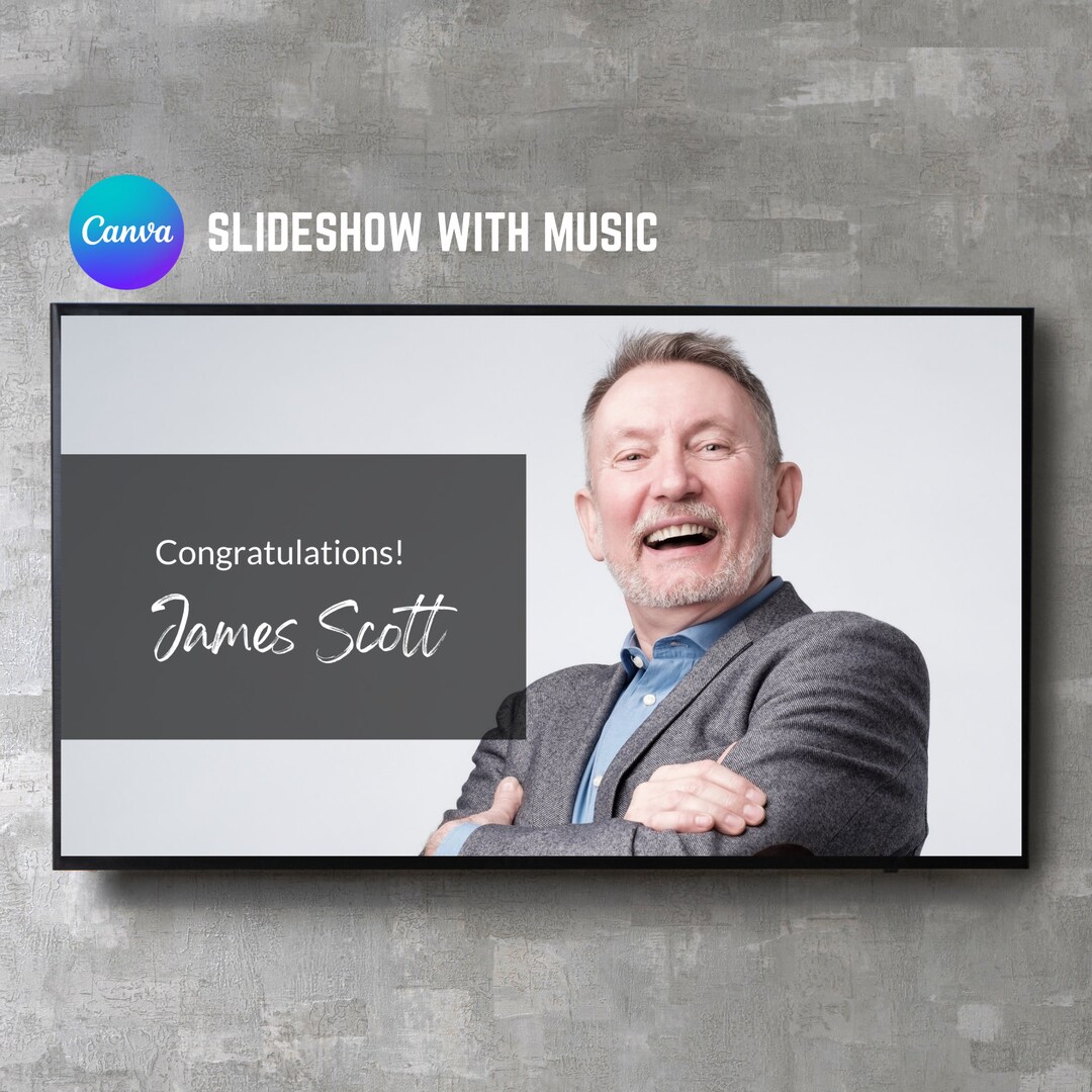 Retirement Slideshow Presentation Template With Music Photo Collage ...