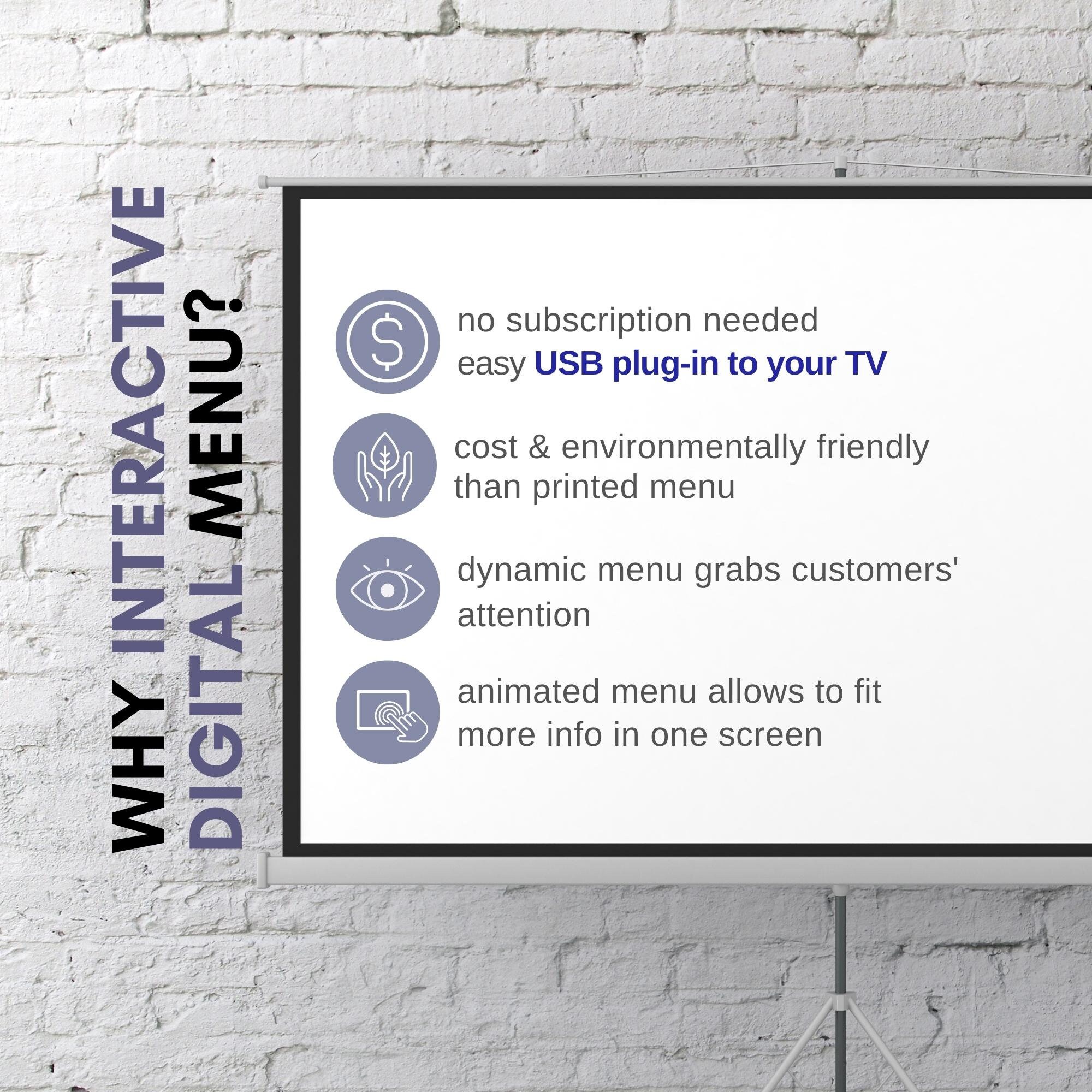 Custom Order Animated TV Menu Board for Restaurant Digital Menu Board ...