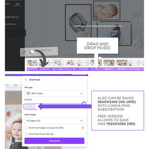 Baby First Birthday Slideshow Presentation Template With Music Photo ...
