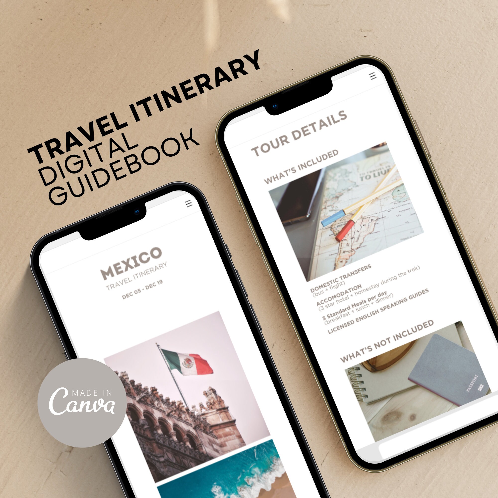 Digital Travel Itinerary Template QR Code Interactive Website Trip ...