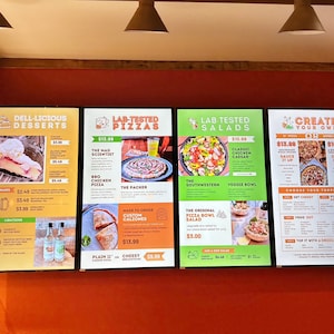 2 - Custom Order Animated Digital TV Editable Canva Menu Board Screen ...