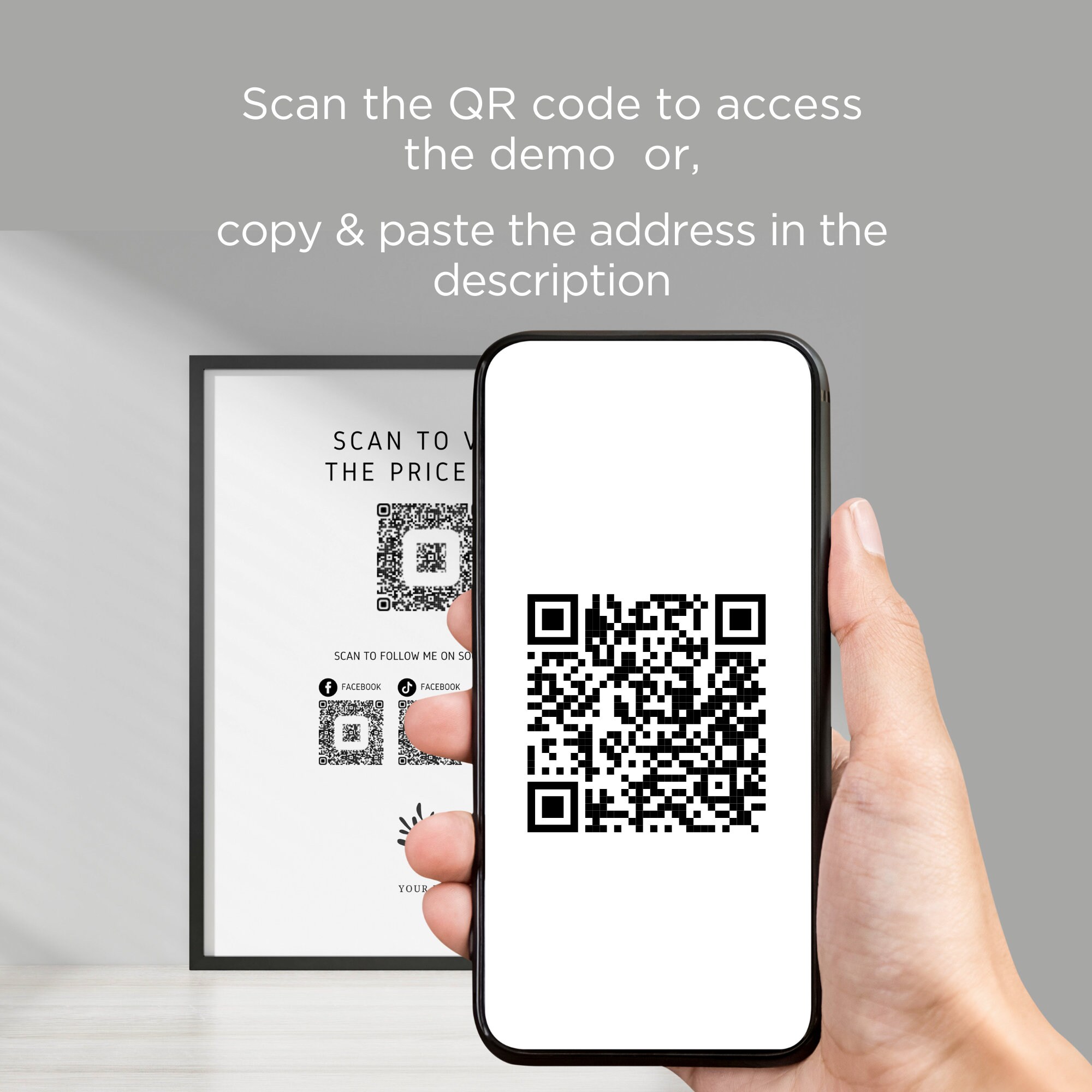 Digital QR Code Price List Template for Nail Lash Brow Spa - Etsy
