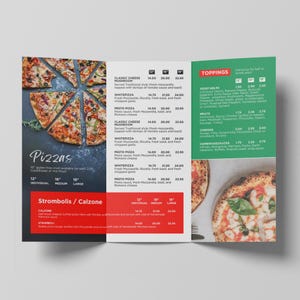 Bundle DIY Pizza Static TV Editable Digital Menu Board Screen Takeout ...