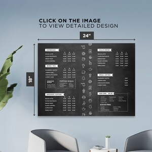 DIY Menu Board Canva Editable Template for Fast Food Pizza Burger ...