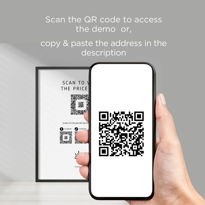 Digital QR Code Price List Template for Nail Lash Brow Spa Yoga Salon ...