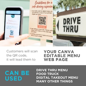 Mobile QR Code Menu Website for Restaurant Pizza Burger Cafe Breakfast ...