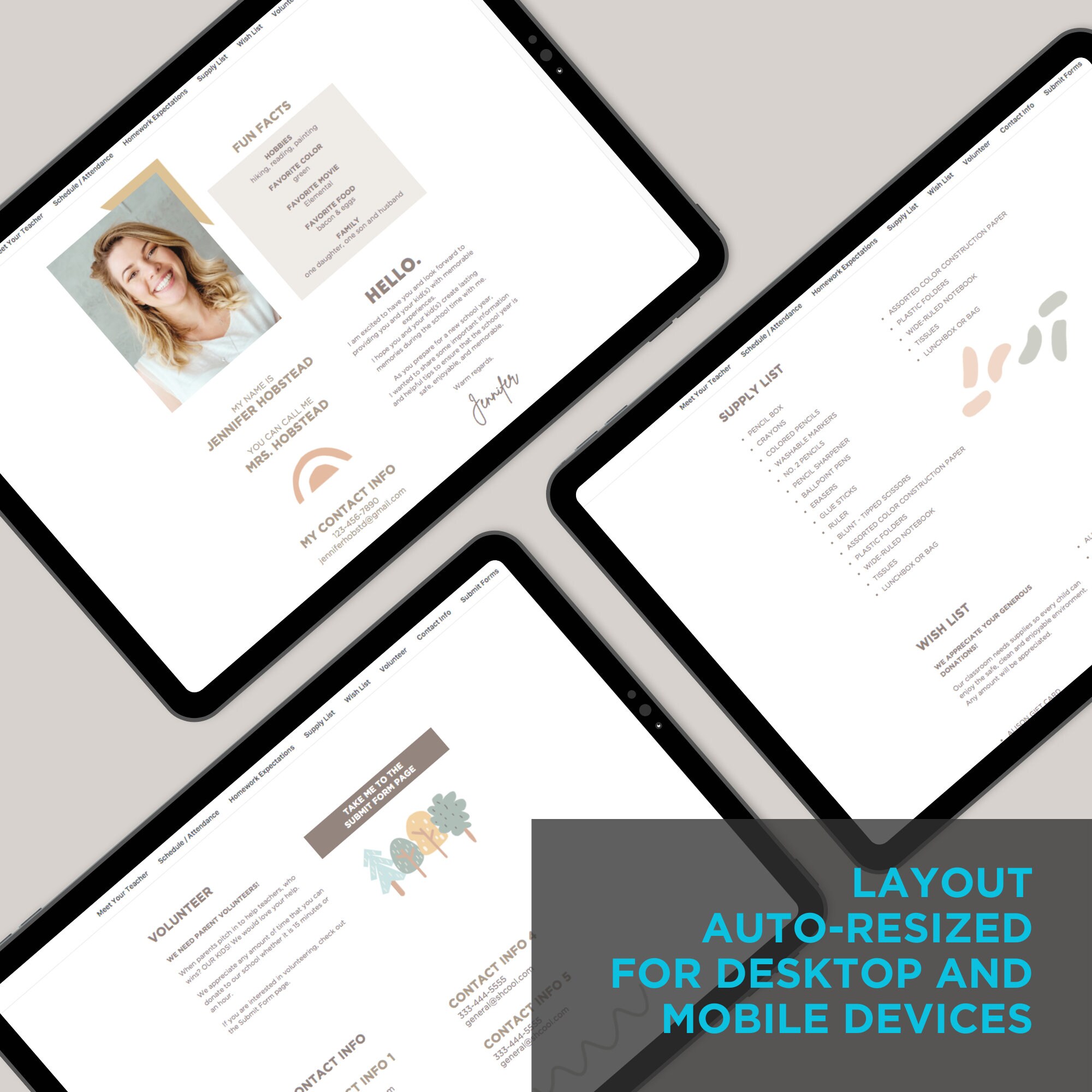 QR Code Meet the Teacher Digital Parent Handbook Parents - Etsy