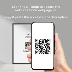 Digital Airbnb Welcome Book QR Code Template Interactive Website Guest ...