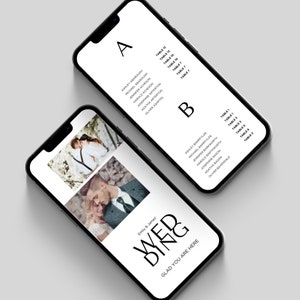 Digital Seating Chart Plan Menu Agenda Itinerary Order of Events ...