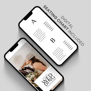 Digital Seating Chart Plan Menu Agenda Order of Events Wedding Guest ...