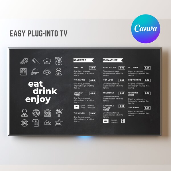 Menu Board - Etsy