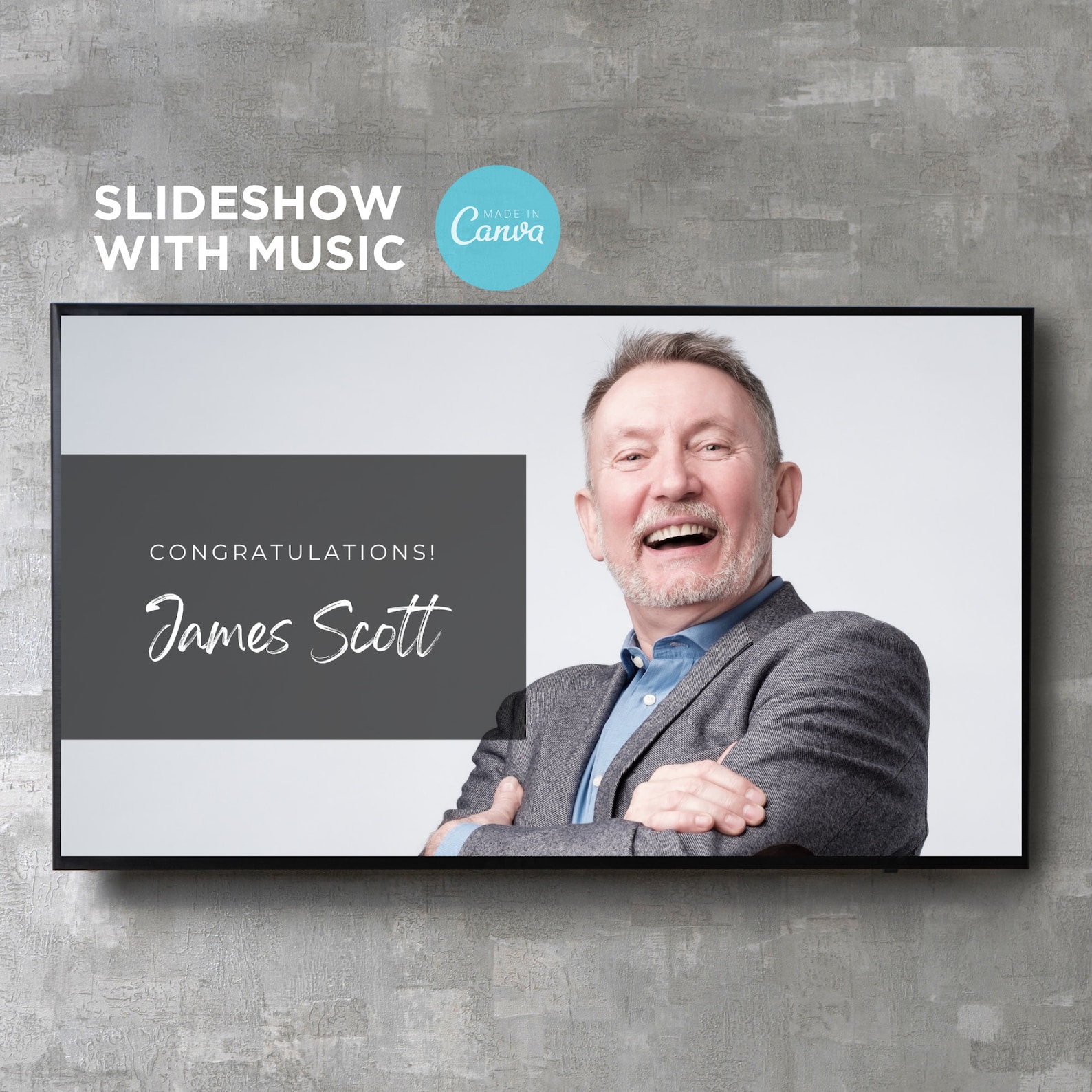 Retirement Slideshow Presentation Template With Music Photo Collage ...