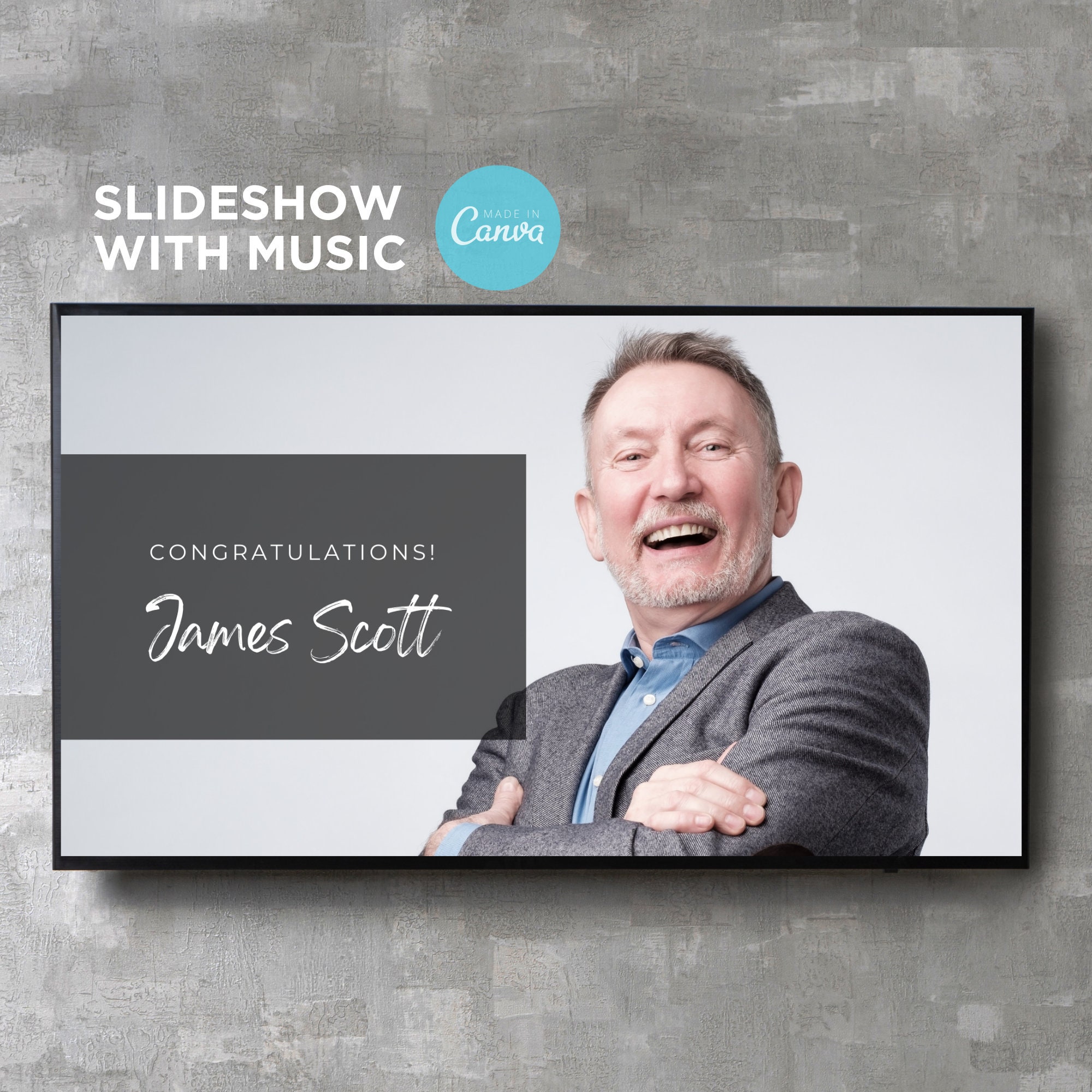 Retirement Slideshow Presentation Template With Music Photo Collage ...