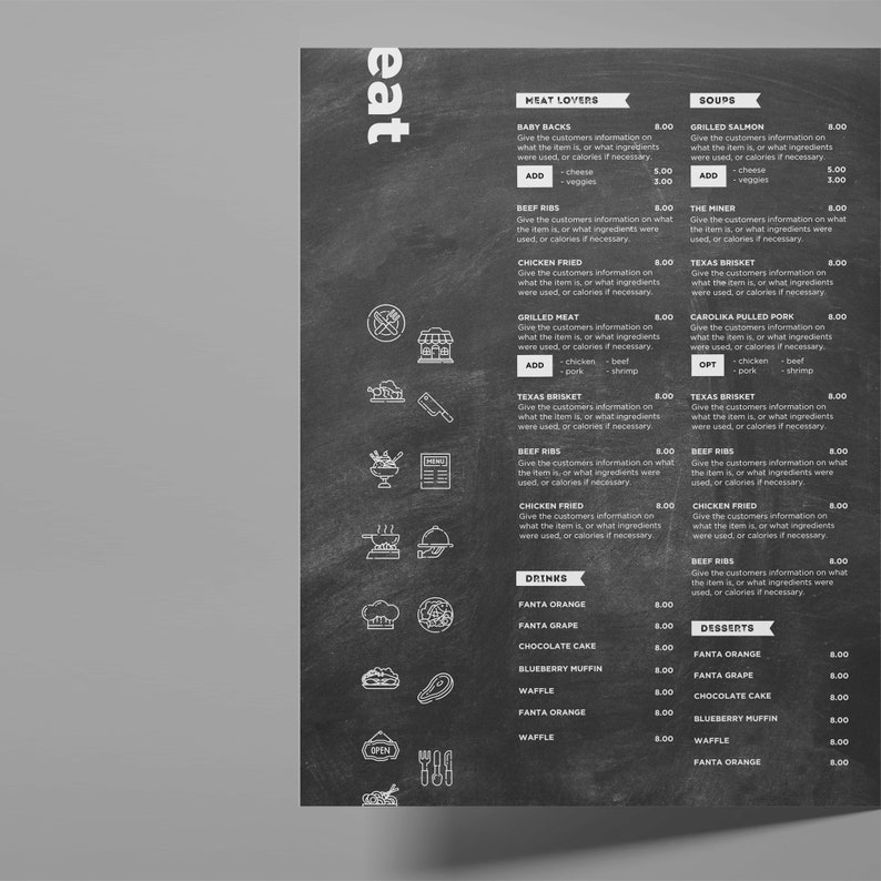 Bundle DIY TV Digital Menu Board Screen Takeout Template for Restaurant ...