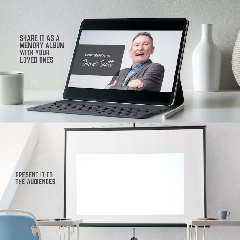 Retirement Slideshow Presentation Template With Music Photo Collage ...