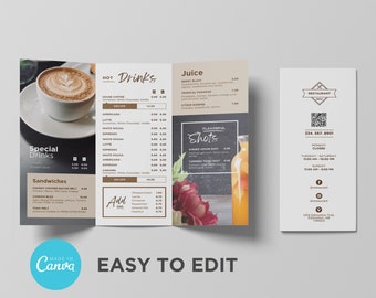 Trifold Takeout to Go Brochure Menu Template for Restaurant Pizza ...