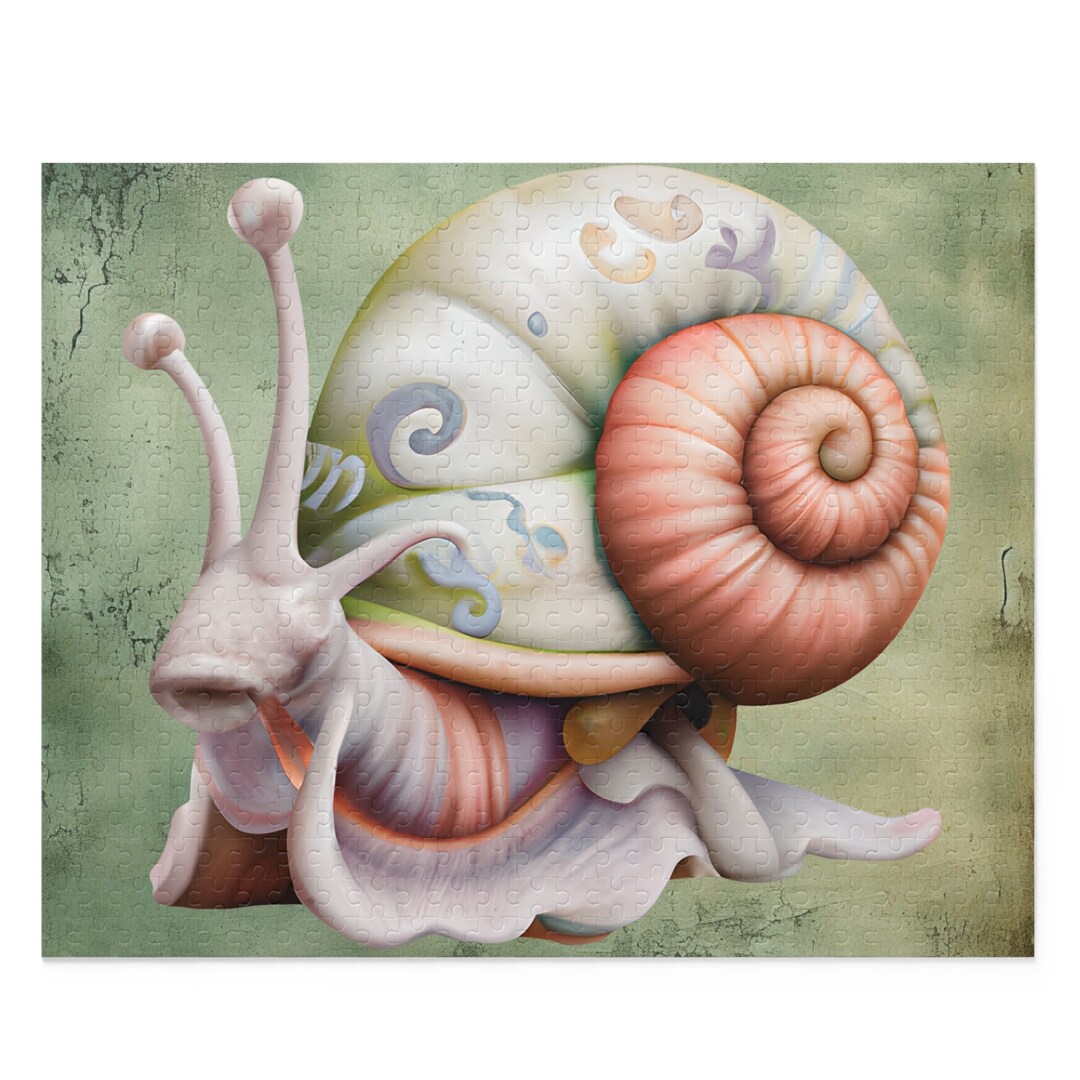 Snail Puzzle (green) (120, 252, 500-piece) - Etsy