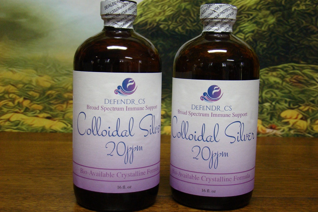2 Pack - Colloidal Silver 20ppm - 16 Fl. Oz Bottles - Etsy