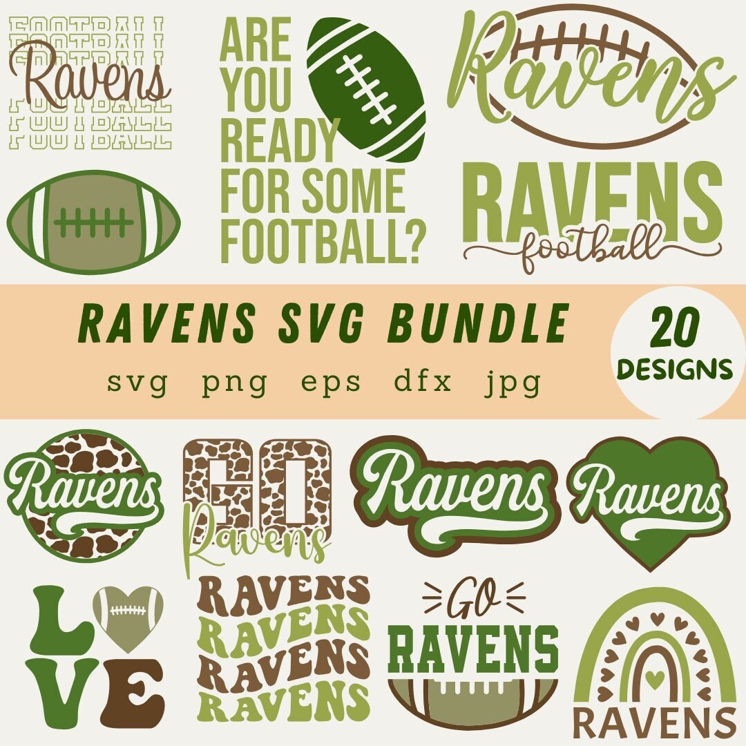 20 Ravens Svg Bundles, Ravens Png Bundle, Ravens Shirt Svg,ravens ...