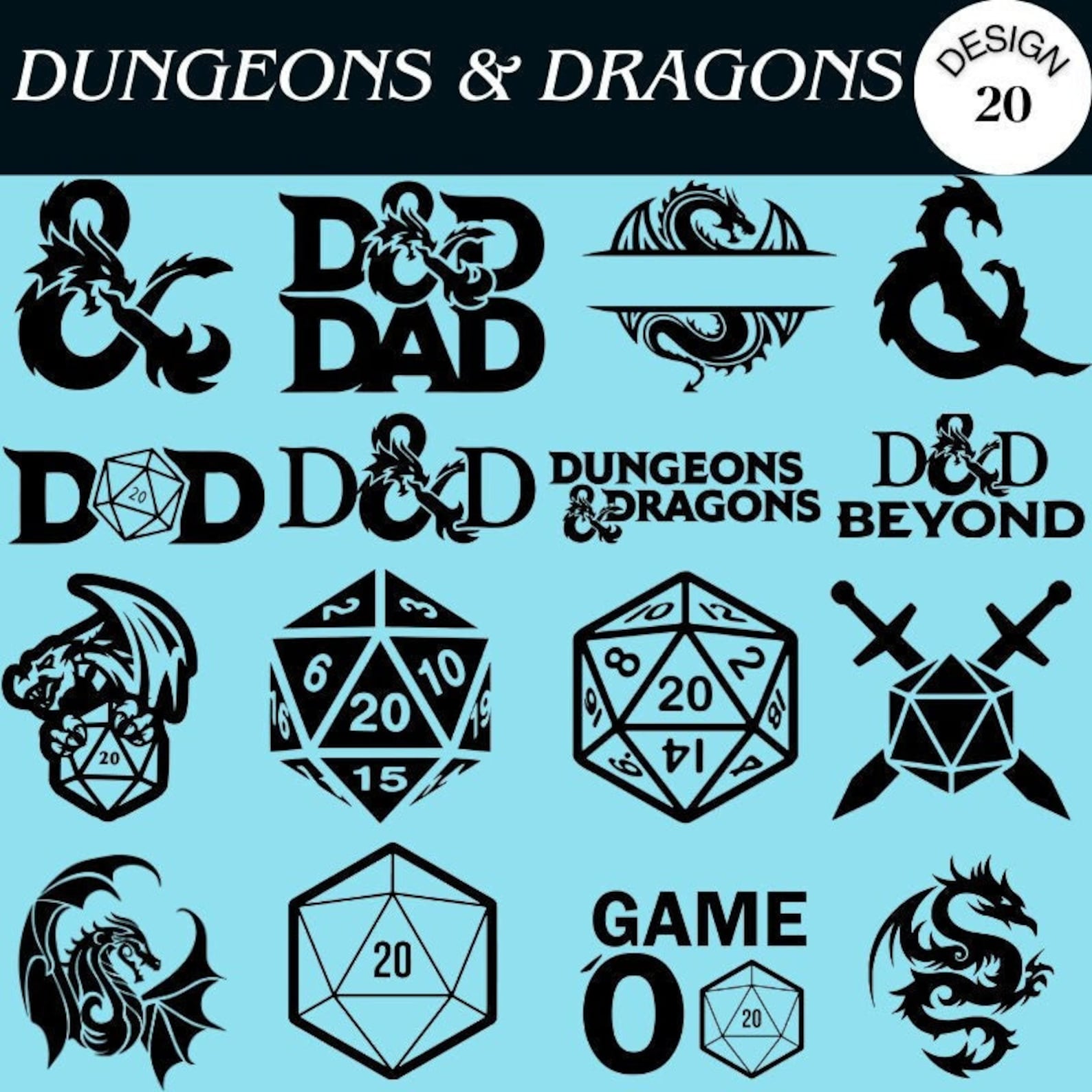 Dungeons and Dragons Svg, D&D Logo, Dnd Logo, Dungeons and Dragons Icon ...