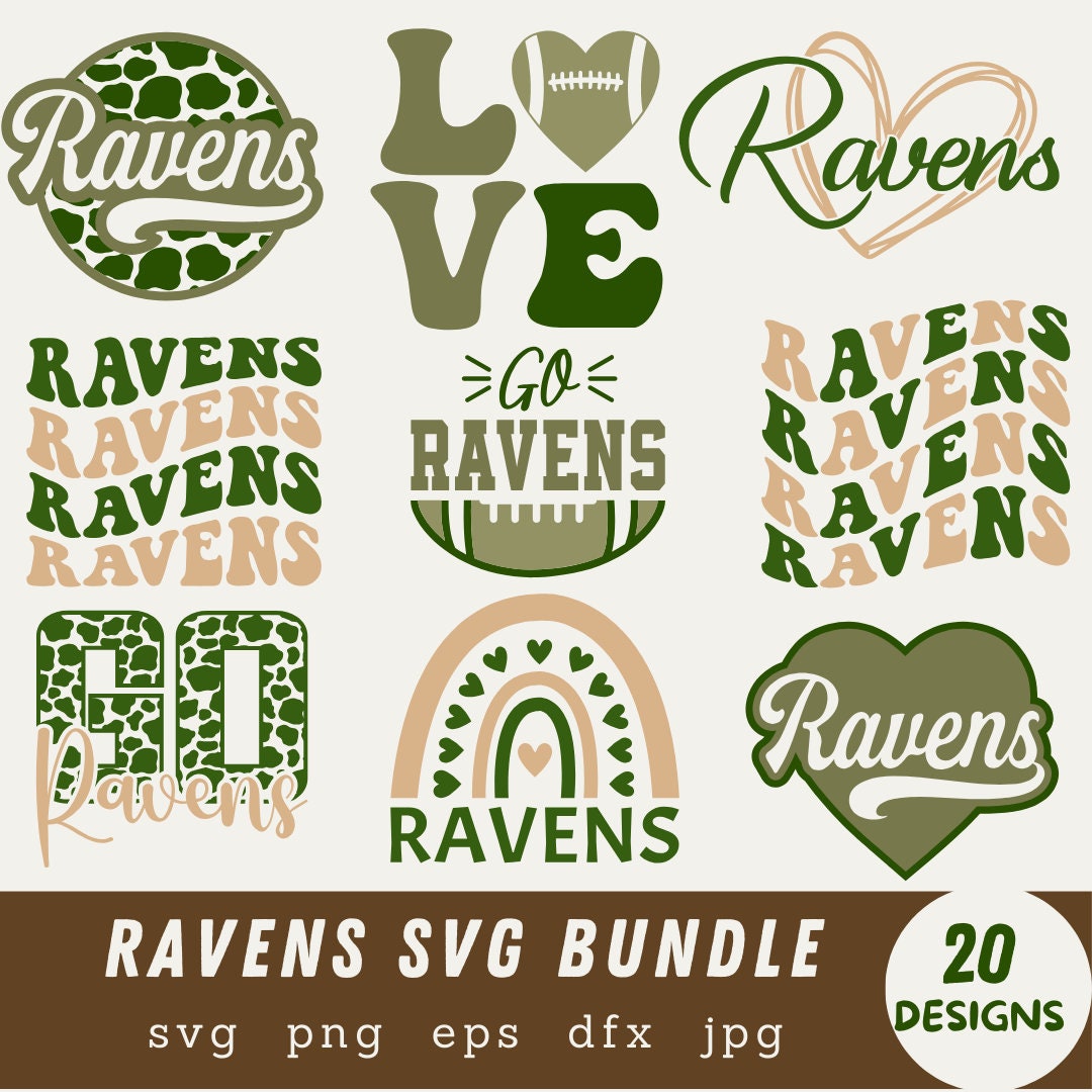 20 Ravens Svg Bundles, Ravens Png Bundle, Ravens Shirt Svg,ravens ...