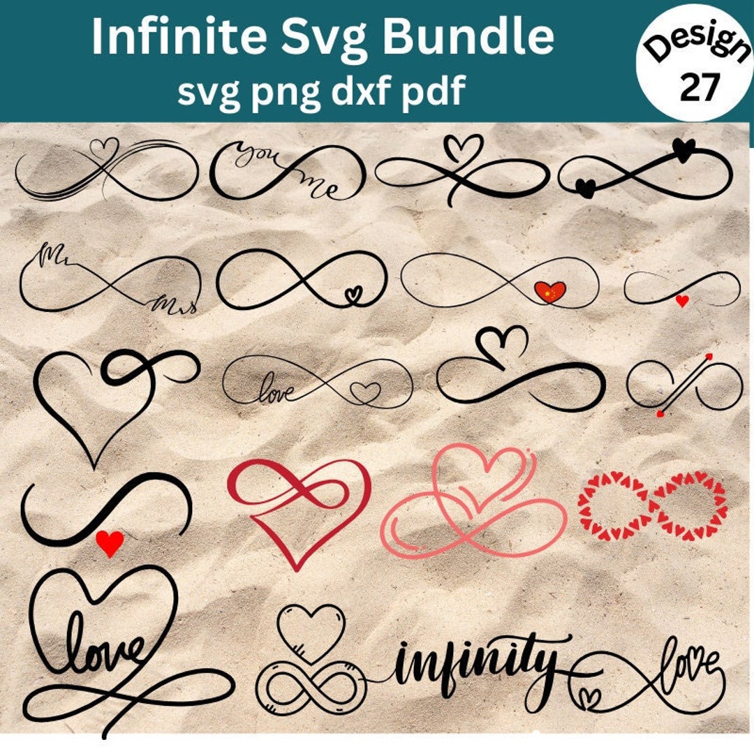 Infinity Heart Svg, Love Svg, Valentine Svg, Infinity Svg, Infinity ...