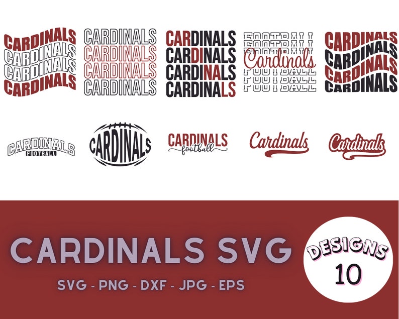 Cardinals Football SVG Bundle: Shirt Designs (digital Download) - Etsy
