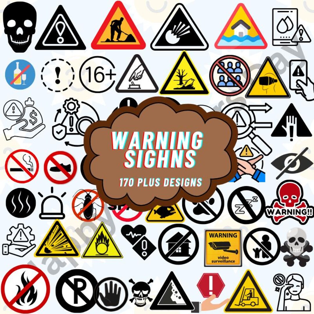 Traffic Signs SVG Bundle, 107 Road Signs Clipart, Highway, Street Signs ...
