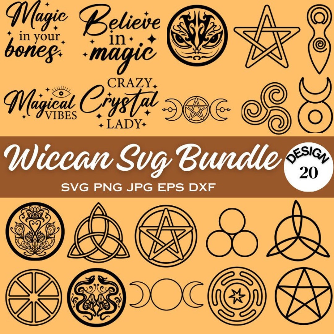 Triple Moon Goddess SVG, Wiccan Svg Bundle, Pagan Svg, Wicca Png ...