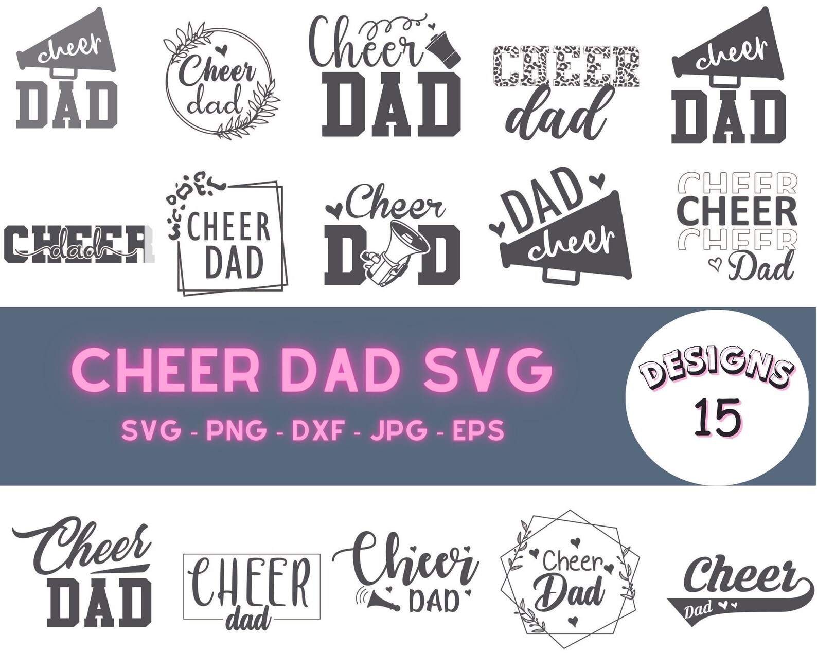 Cheer Dad Svg, Cheer Svg, Svg for Cricut, Marine Dad Svg, Cheer Mom Svg ...